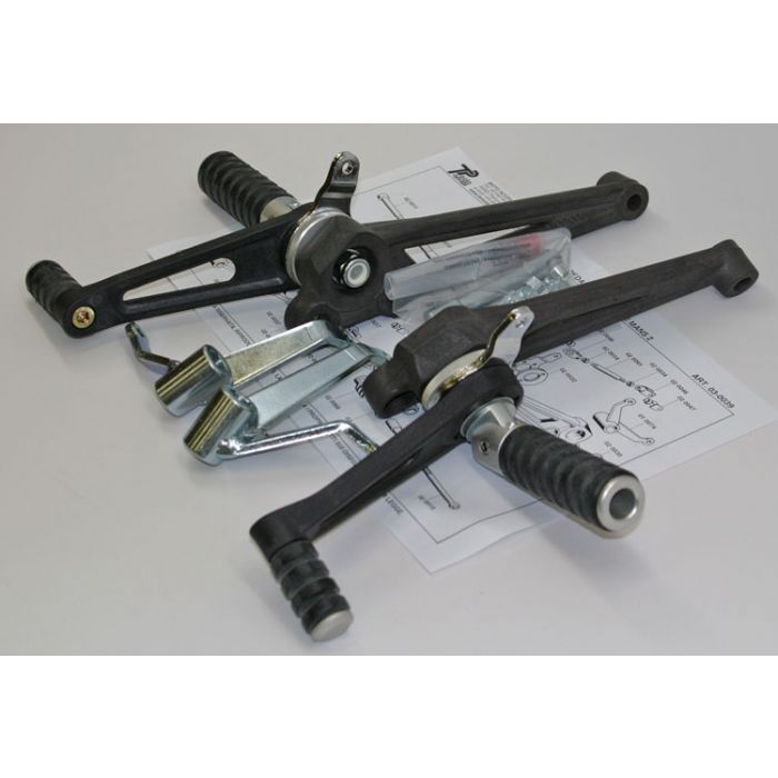 Rearsets Folding Rubber Footpegs by Tarozzi