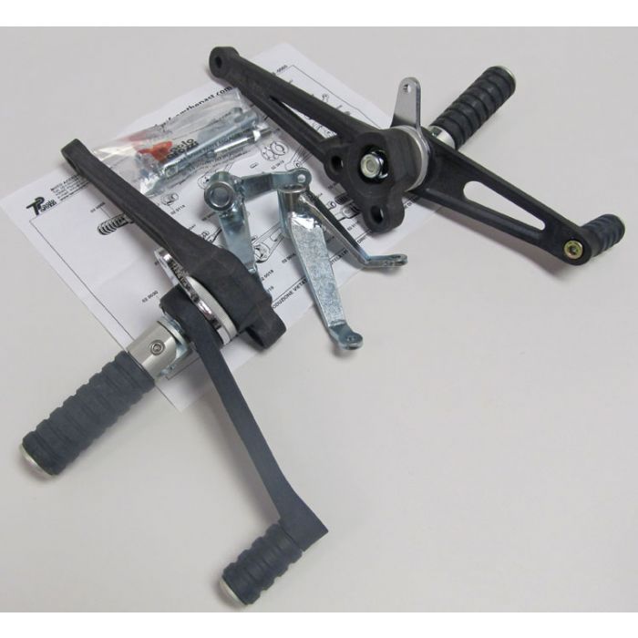 Rearsets Folding Rubber Footpegs by Tarozzi